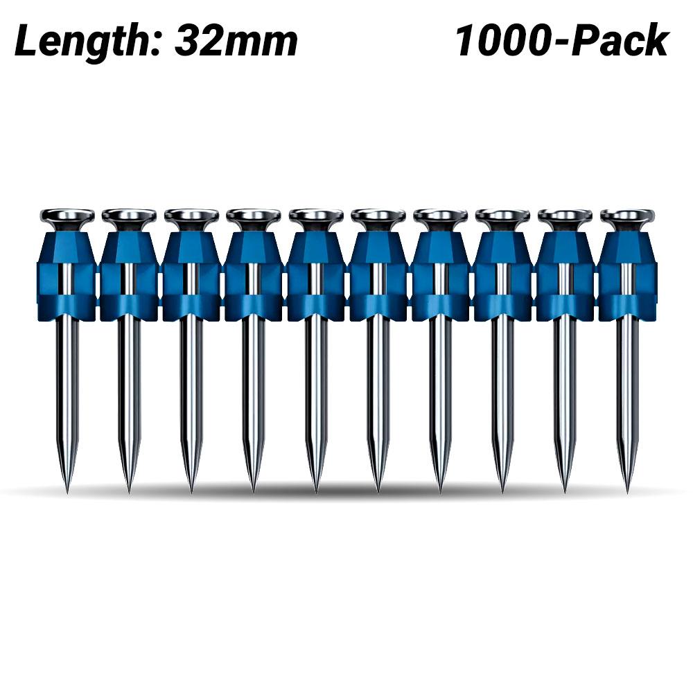 Bosch NB-32 (1.600.A02.F4N) 1000-Pack 32mm Concrete Nails To Suit GNB ...