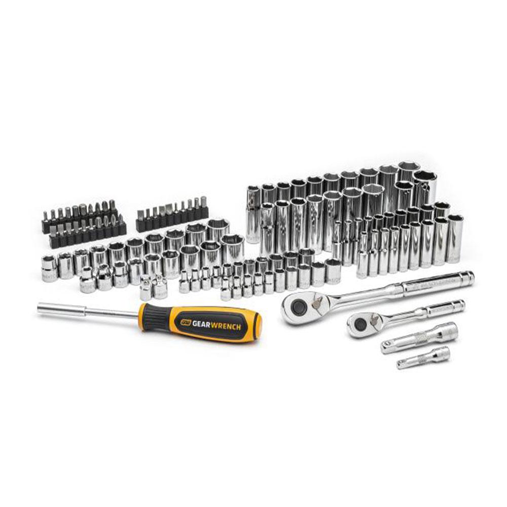 GEARWRENCH 88001 115pce 1/4" & 3/8" Drive SAE/Metric Mechanics Socket Set