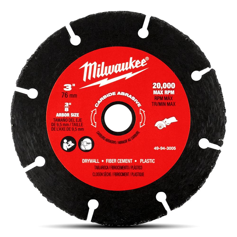 Milwaukee 49943005 76mm (3") Carbide Abrasive Cut-Off Wheel to suit M12FCOT