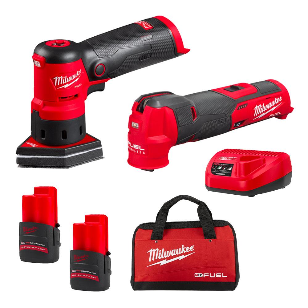 Milwaukee M12FPP2BW252B 12V 2.5Ah Li-ion Cordless Fuel 2pce Combo Kit