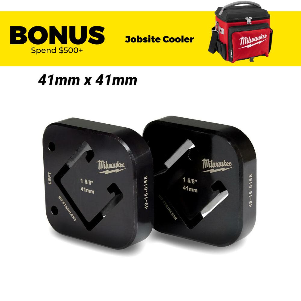 Milwaukee 49160158 41mm x 41mm Single Channel Die Set to Suit 18V Li ...