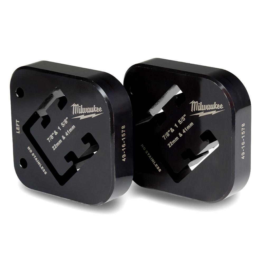 Milwaukee 49161578 22mm & 41mm Single Channel Die Set to Suit 18V Li ...