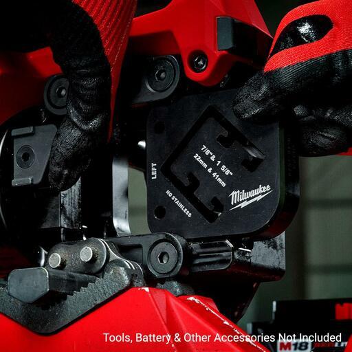 Milwaukee 49161578 22mm & 41mm Single Channel Die Set to Suit 18V Li ...