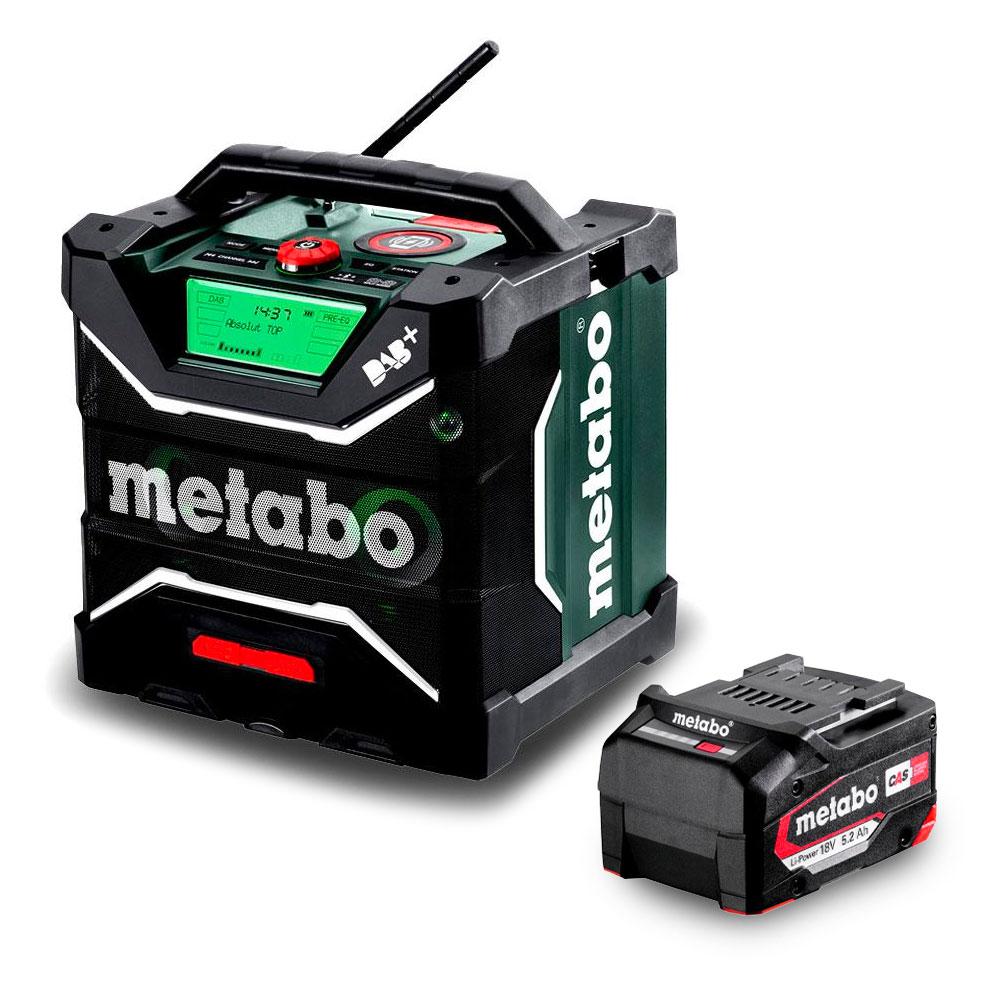 Metabo AU60077900 12V-18V Li-ion Cordless DAB+ Worksite Radio with 5 ...