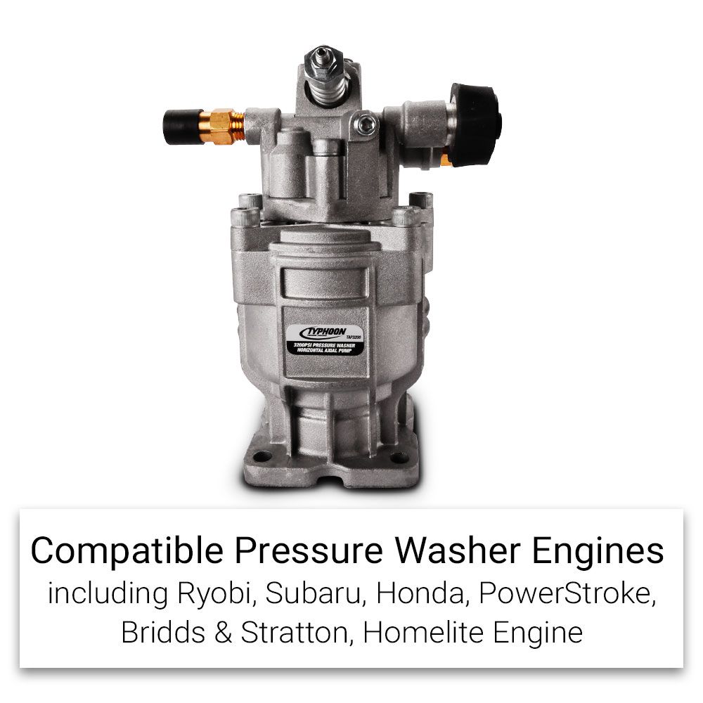 Typhoon TAP3200 3200PSI 3.0-7.5HP Horizontal Axial Piston Pump to Suit ...