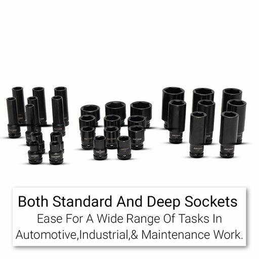 Daytona DSDI3012 30pce 1/2" Metric Standard & Deep Impact Socket Set