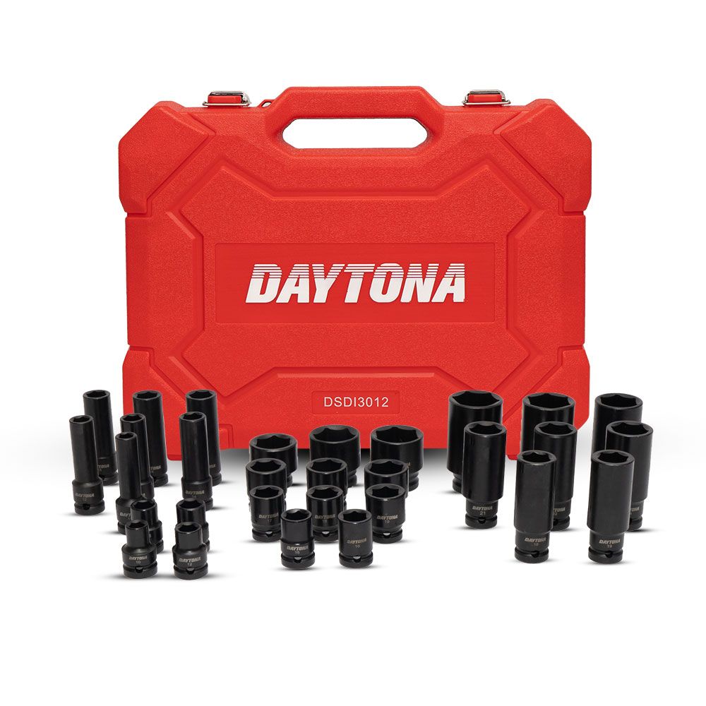 Daytona DSDI3012 30pce 1/2" Metric Standard & Deep Impact Socket Set