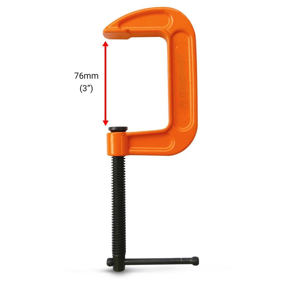 Techsmart TGPGC3 76mm (3") General Purpose G Clamp