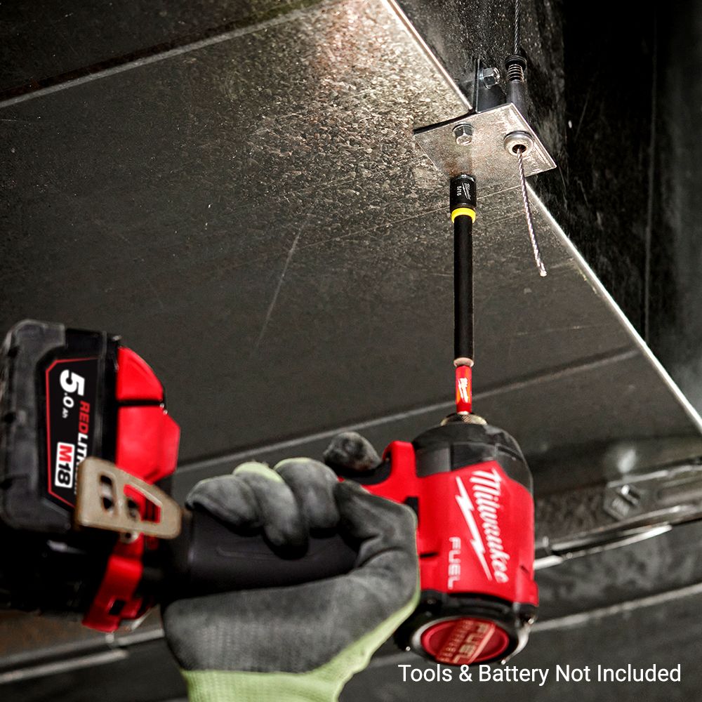 Milwaukee 49664583 5/16" x 150mm (6") Shockwave Power Bit Magnetic Nut ...