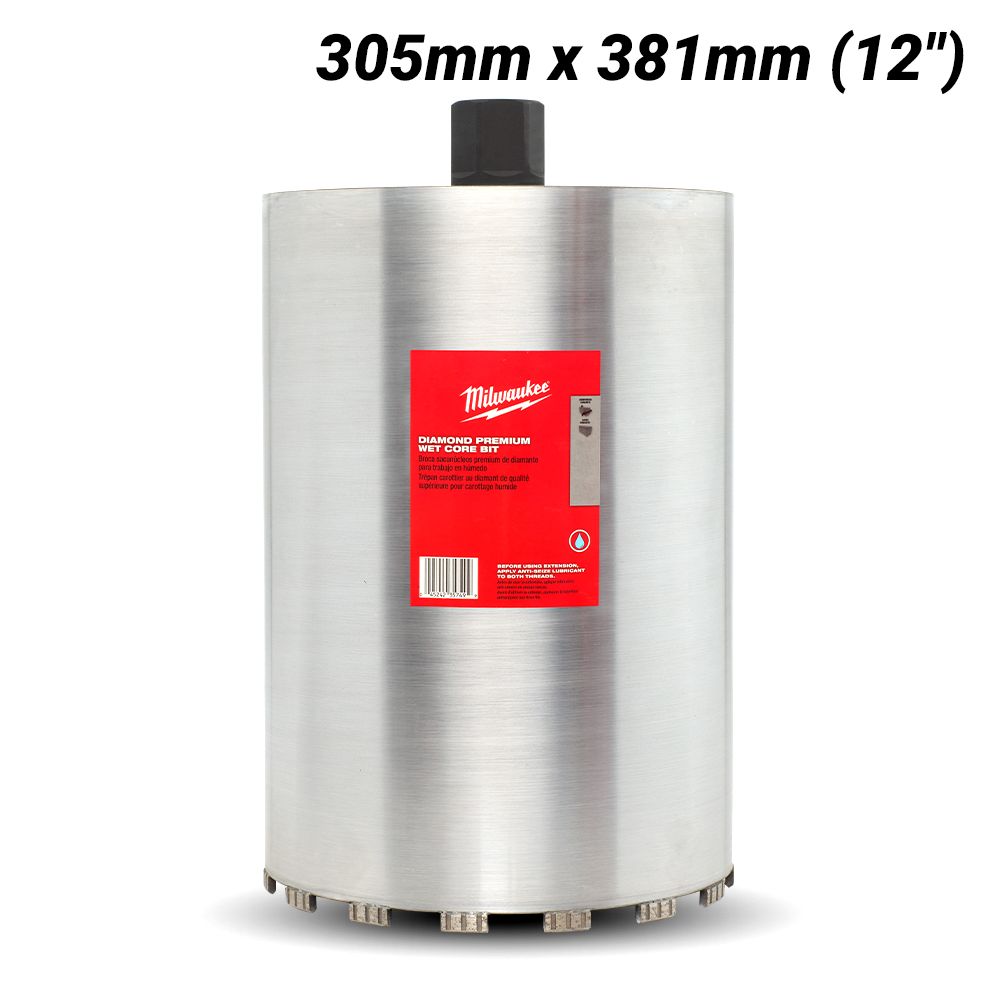 Milwaukee 48173120 305mm x 381mm (12") Diamond Premium Wet Core Bit