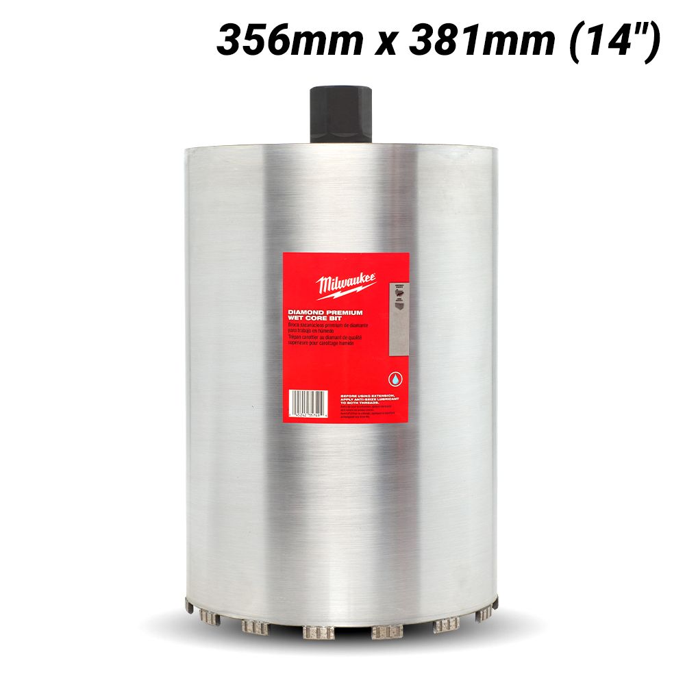 Milwaukee 48173140 356mm x 381mm (14") Diamond Premium Wet Core Bit