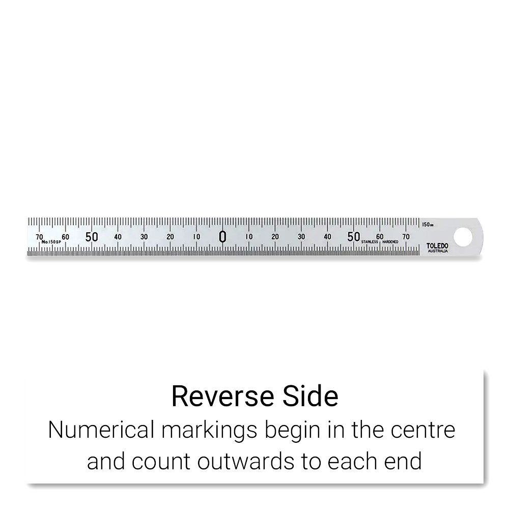 Toledo 150SP 150mm Stainless Steel Metric Ruler