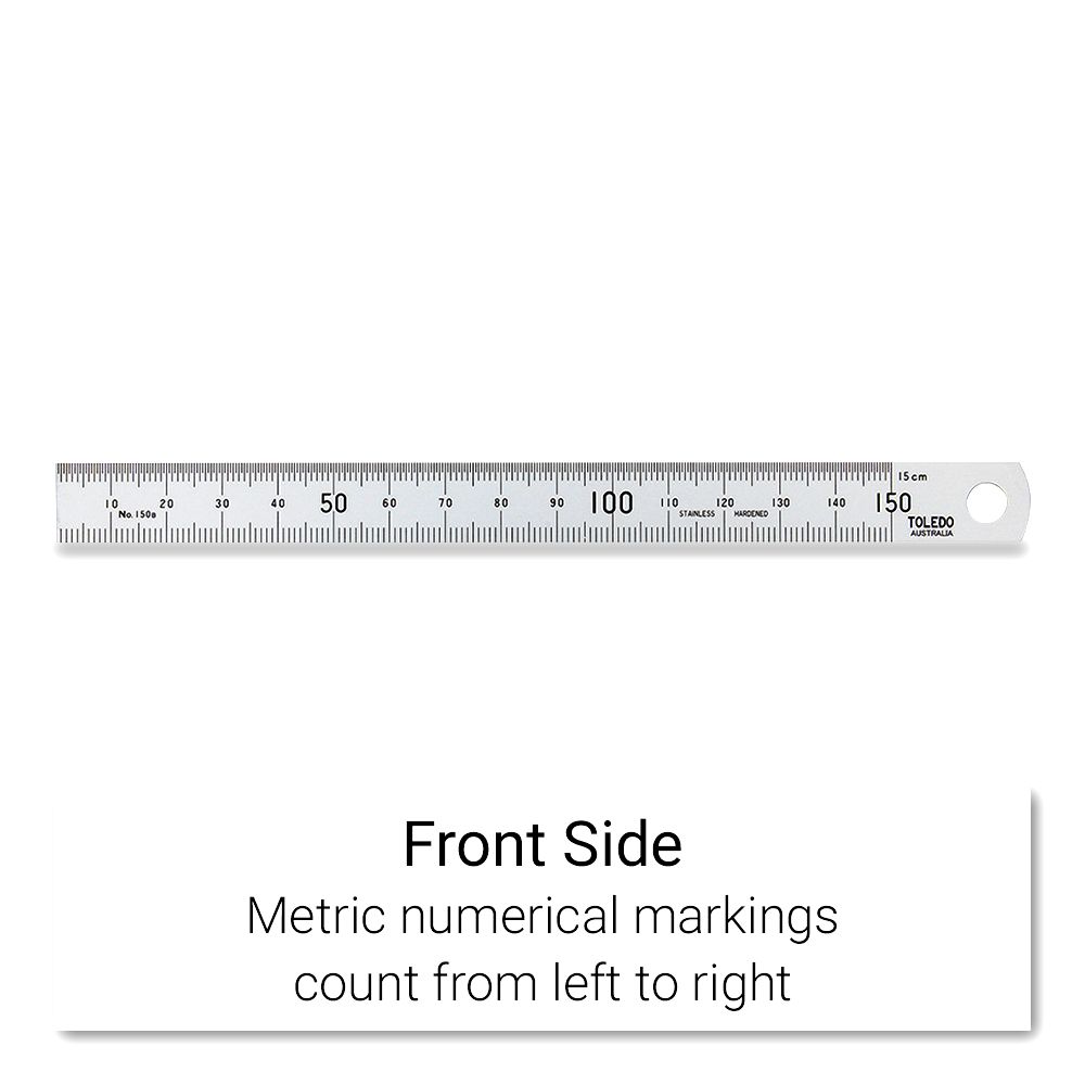Toledo 150B/6 150mm (6") Stainless Steel Metric & Imperial Ruler