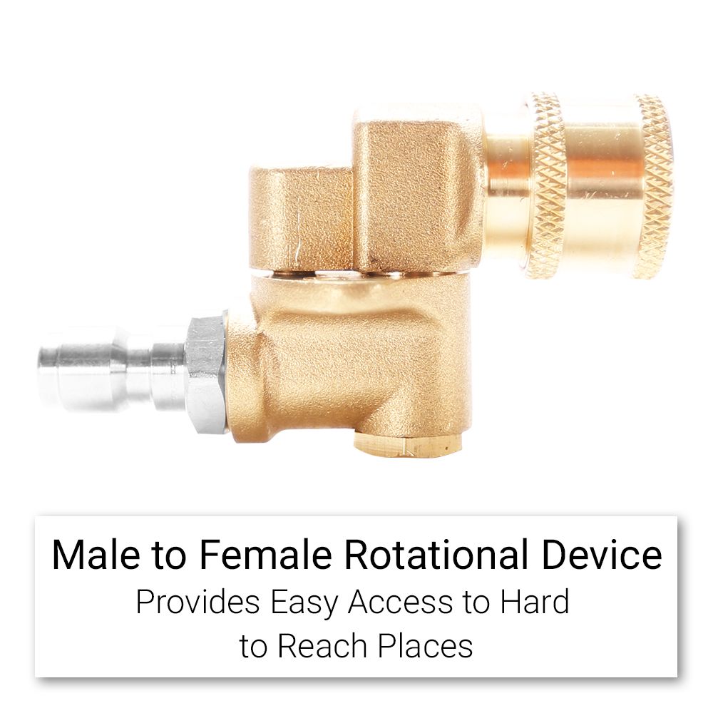 Typhoon T1805AC 1/4" BSPT Female to Male 180" Rotation 5 Angle Coupler