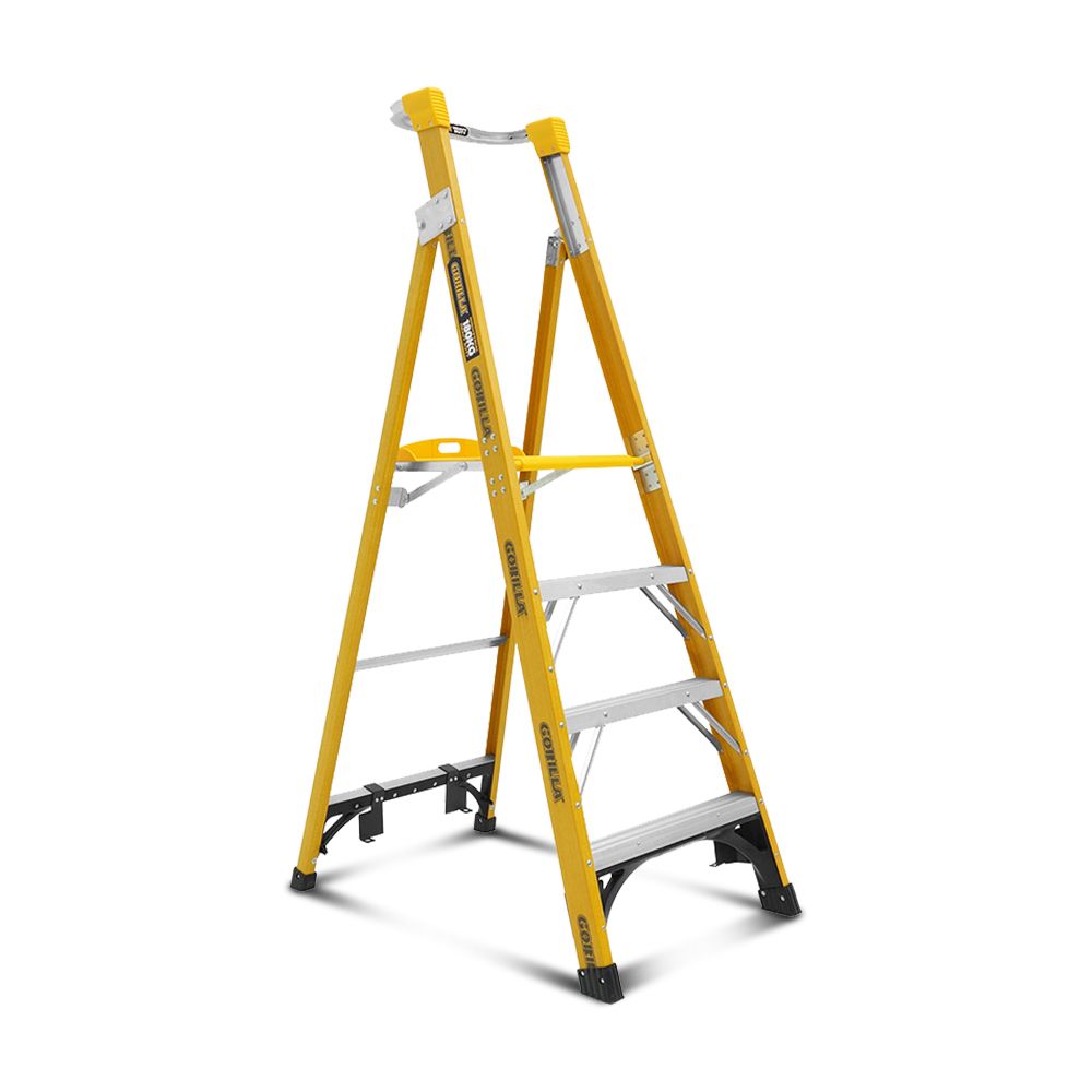 Gorilla FPL004-HD 4-Step 1.2m 180kg Fibreglass Aluminium Industrial ...