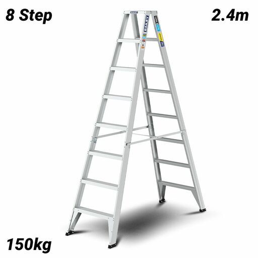 Bailey FS14143 150kg 2.4m 8 Step Trade LYTE Aluminium Double Sided Ladder
