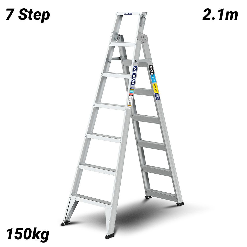 Bailey FS14023 150kg 2.1m 7 Step Trade LYTE Aluminium Dual Purpose Ladder
