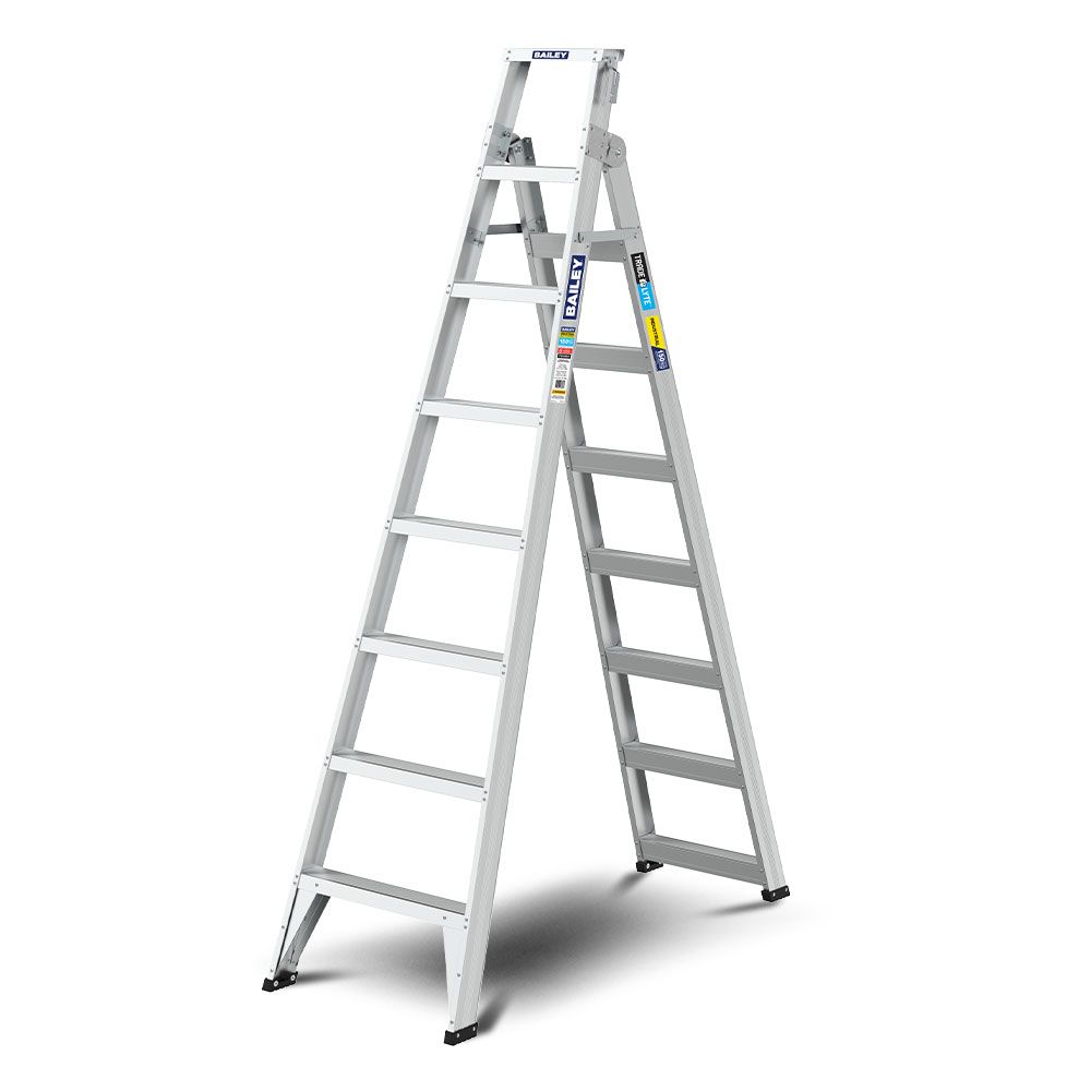 Bailey FS14024 150kg 2.4m 8 Step Trade LYTE Aluminium Dual Purpose Ladder