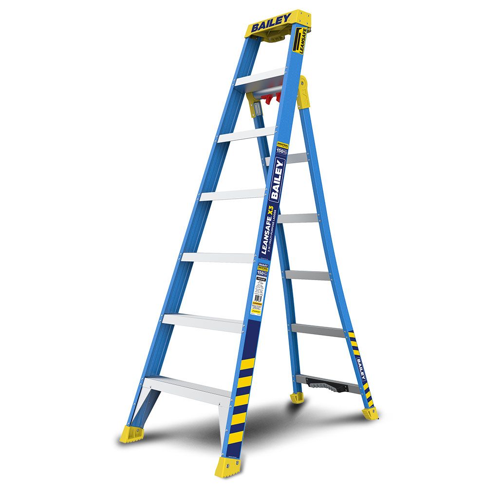 Bailey FS14148 150kg 2.1m 7 Step X3 Fiberglass 3 in 1 Ladder
