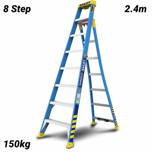 Bailey FS14149 150kg 2.4m 8 Step X3 Fiberglass 3 in 1 Ladder