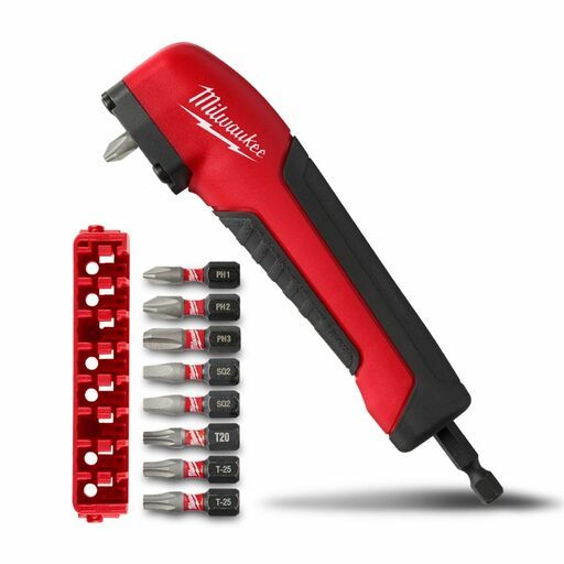 Milwaukee 48323390 10pce SHOCKWAVE Right Angle Adapter