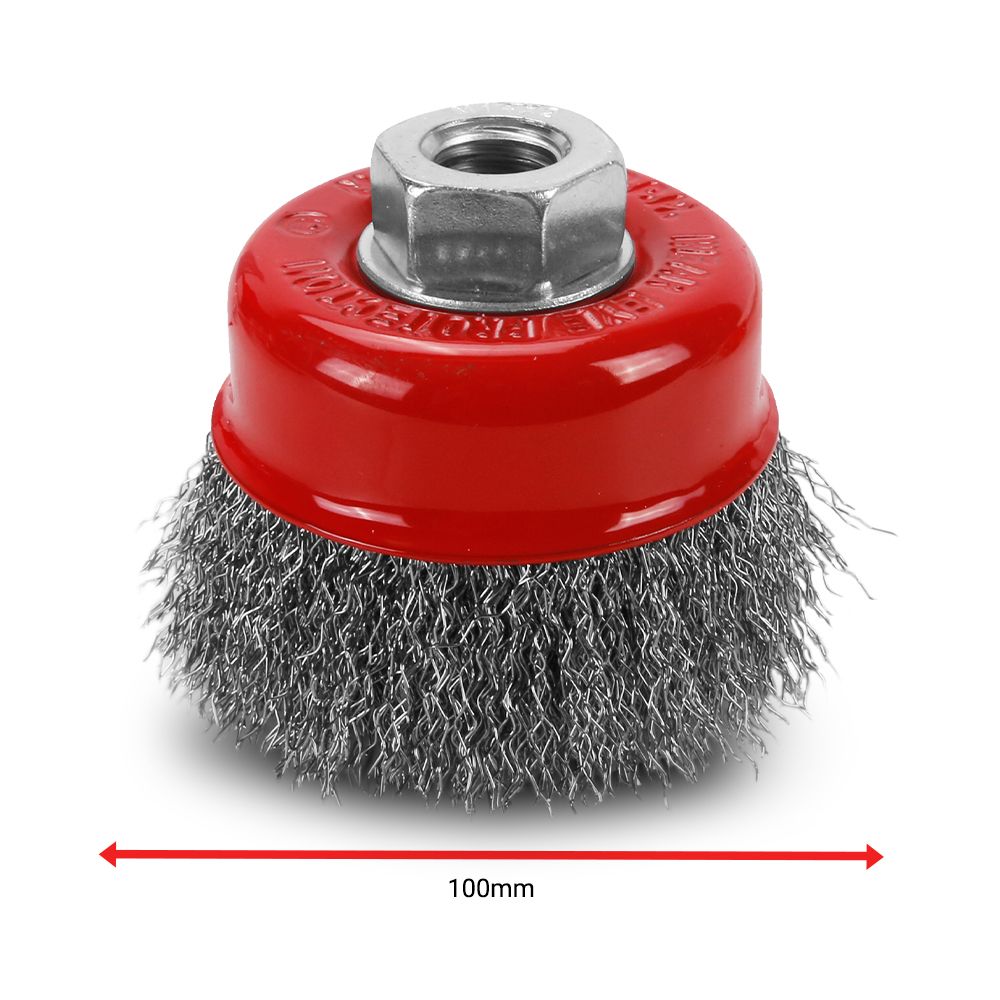 Xtorque XCB100 100mm Carbon Steel Crimp Wire Cup Brush