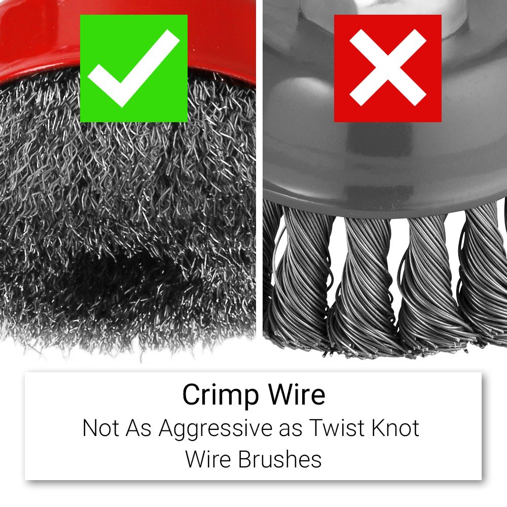 Xtorque XSSB75C 75mm Stainless Steel Crimp Wire Cup Bevel Brush with ...