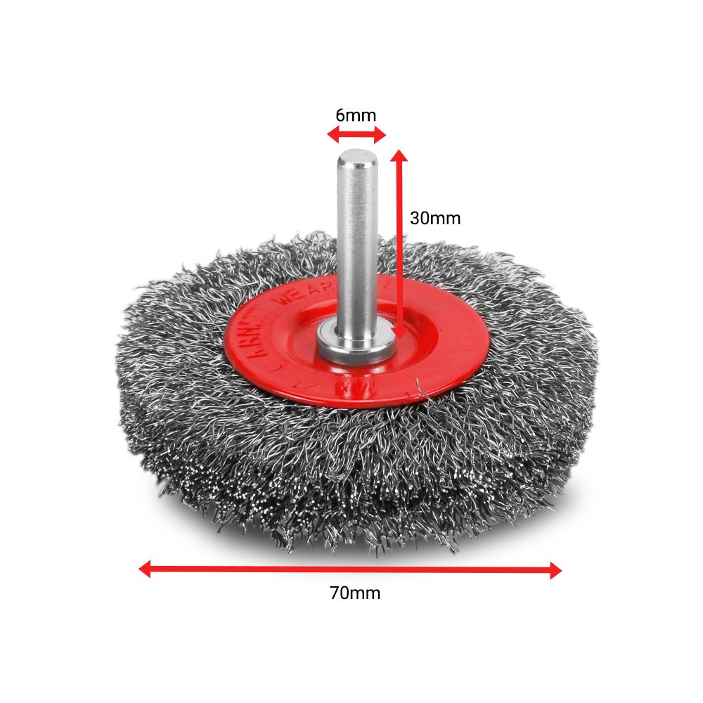 Xtorque XSB70H 70mm Steel Wire High Speed Crimp Wire Wheel Brush