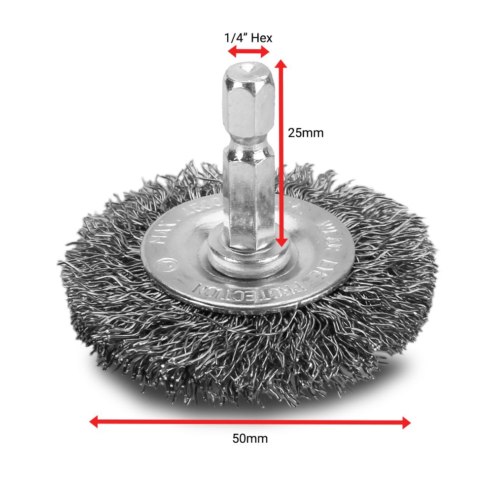 Xtorque XSB50M 50mm Steel Crimp Wire Wheel Brush
