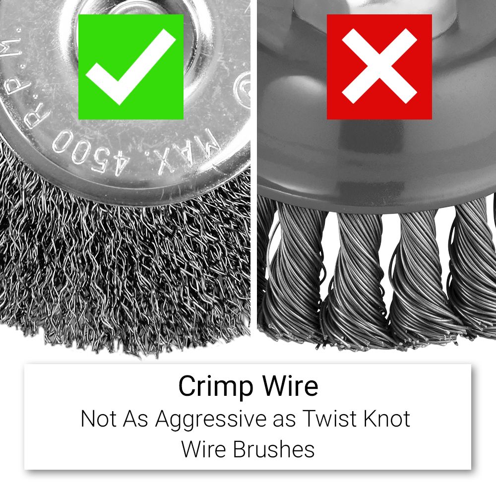 Xtorque XSB100M 100mm Steel Crimp Wire Wheel Brush