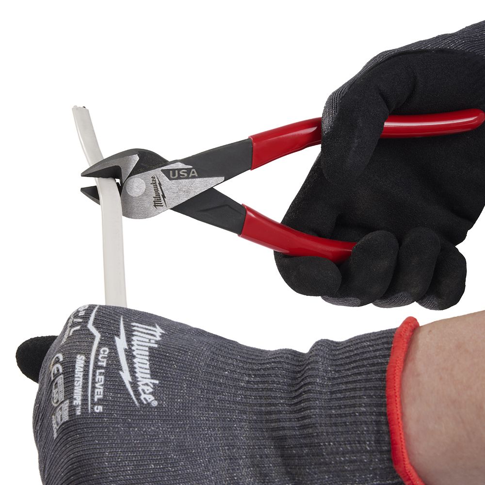 Milwaukee MT508 203mm (8") Dipped Grip Diagonal Pliers - MADE IN USA