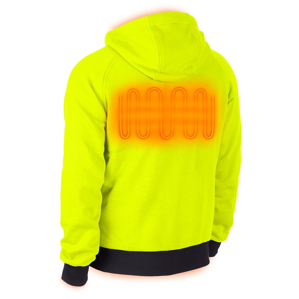 Milwaukee M12HHFLY40 12V Li-ion Cordless Heated Yellow Fluoro Hoodie ...