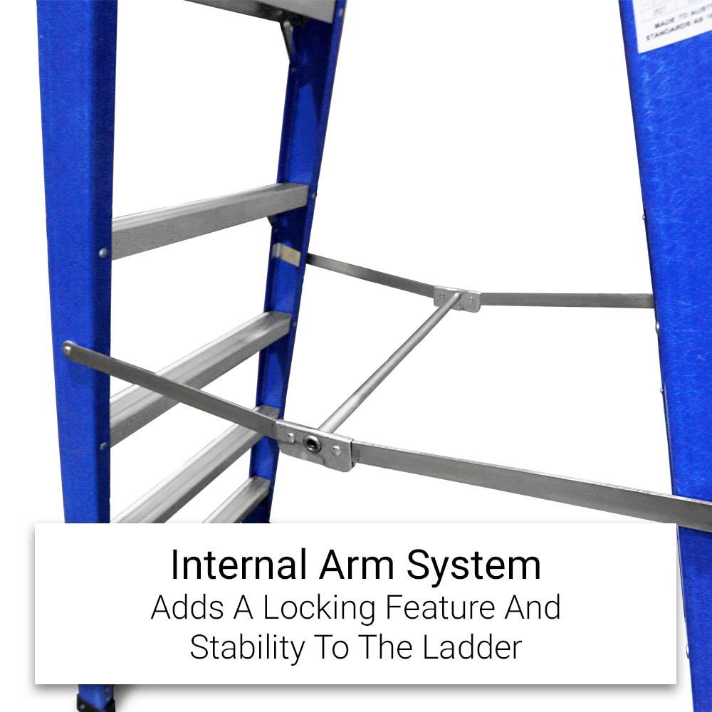 Climbrite CDSTEP3 1.2m 3-Step Fibreglass Double Sided Ladder