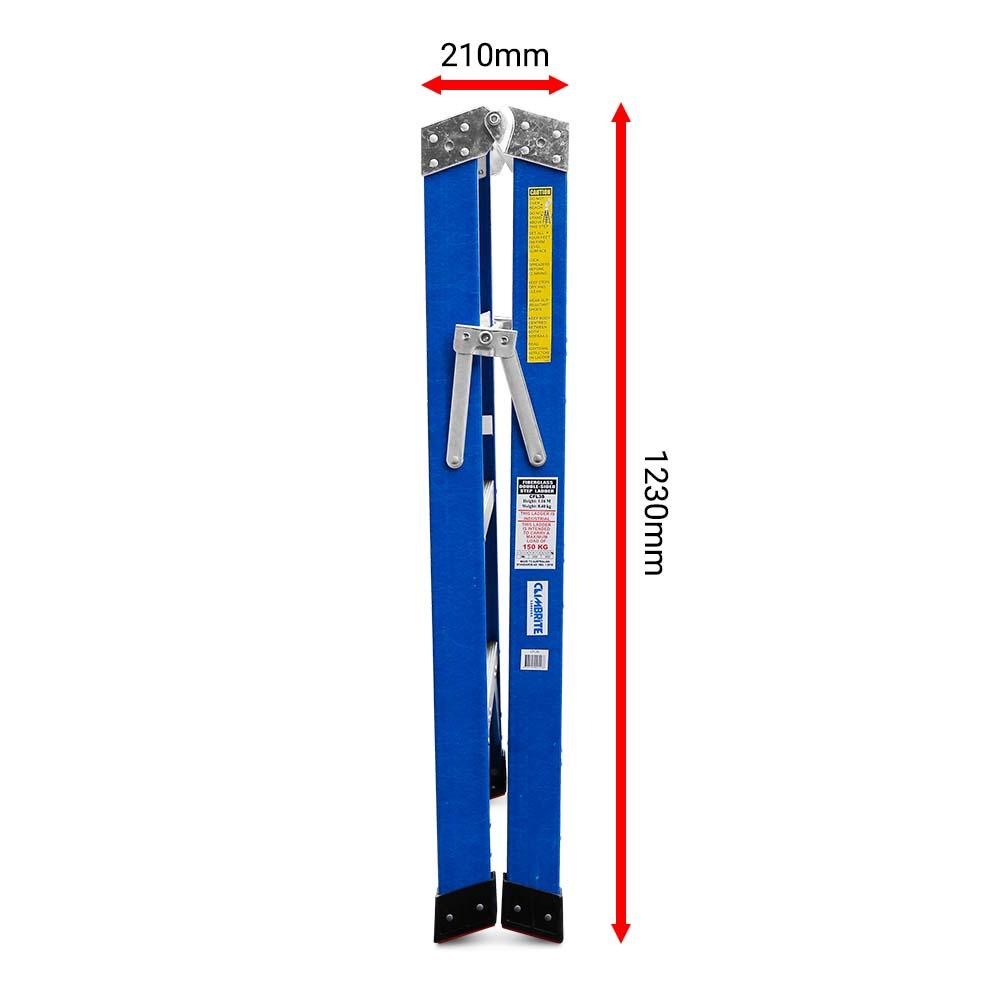 Climbrite CDSTEP3 1.2m 3-Step Fibreglass Double Sided Ladder