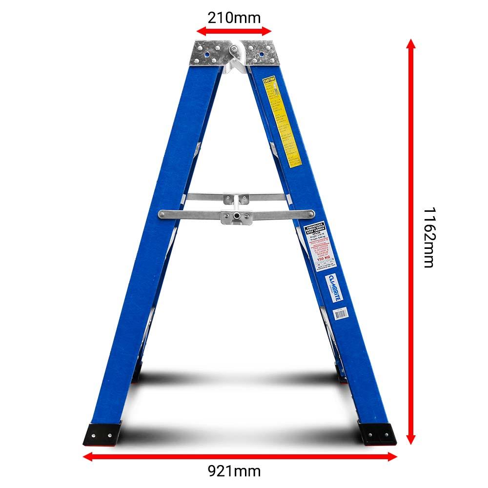 Climbrite CDSTEP3 1.2m 3-Step Fibreglass Double Sided Ladder