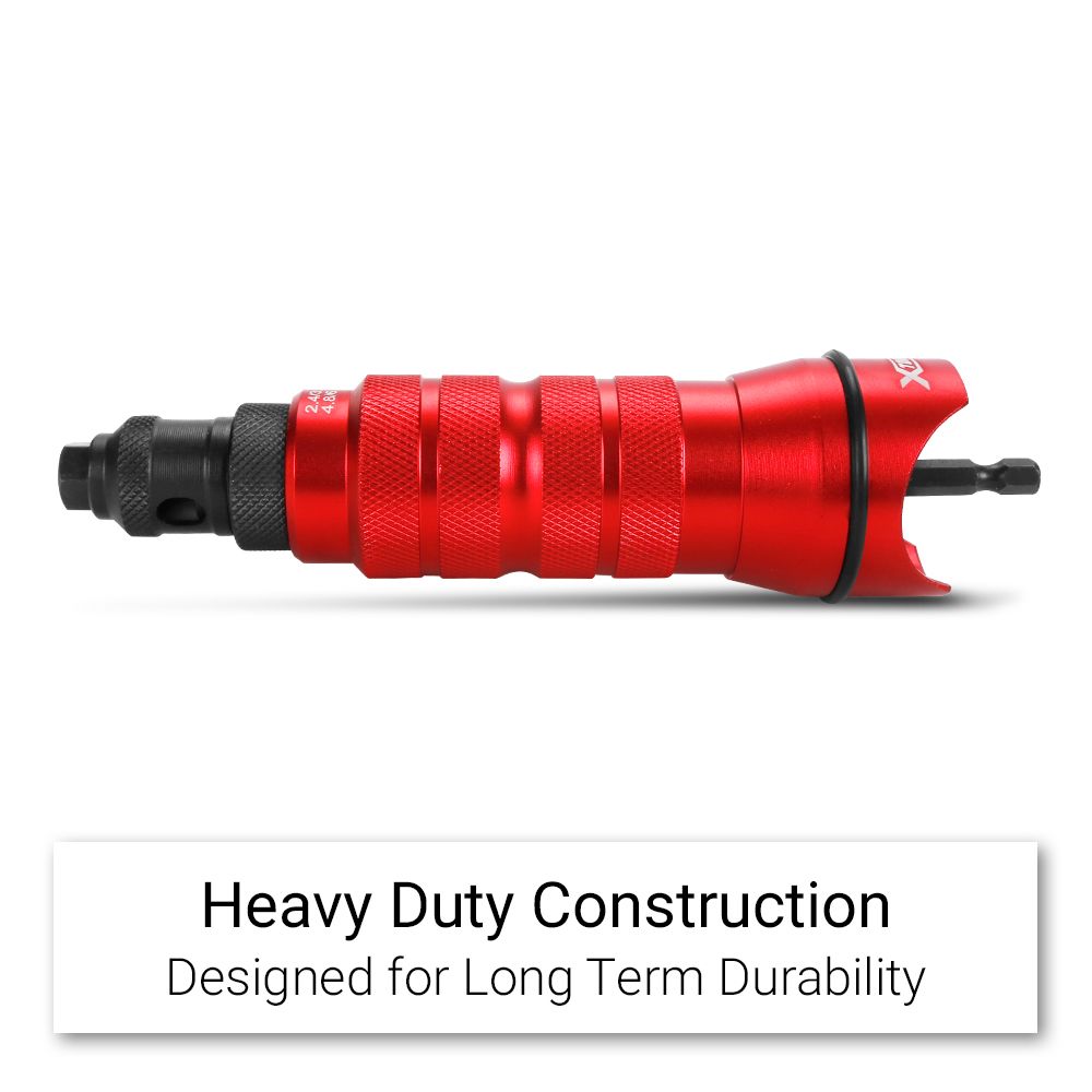 Xtorque XRA14 1/4" Hex Drill Rivet Attachment