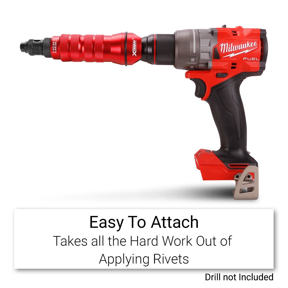 Xtorque XRA14 1/4" Hex Drill Rivet Attachment