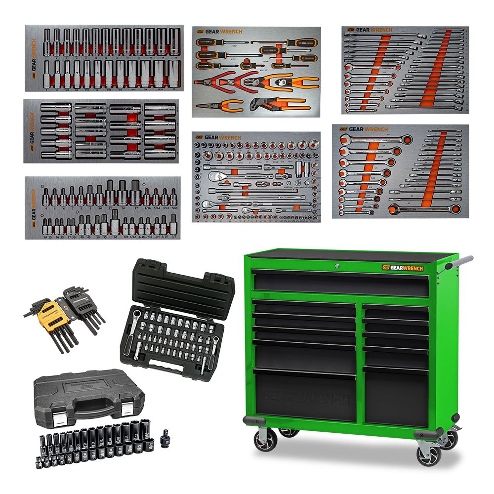 GEARWRENCH 88811 335pce 11 Drawer Green Trolley Combination Tool Set