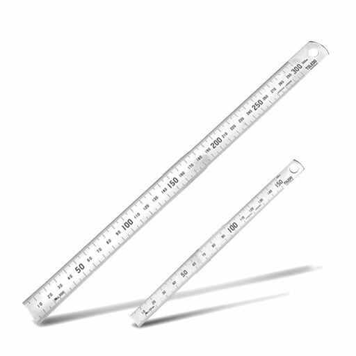 Toledo TRS01 2pce 150mm & 300mm Stainless Steel single Sided Ruler Set