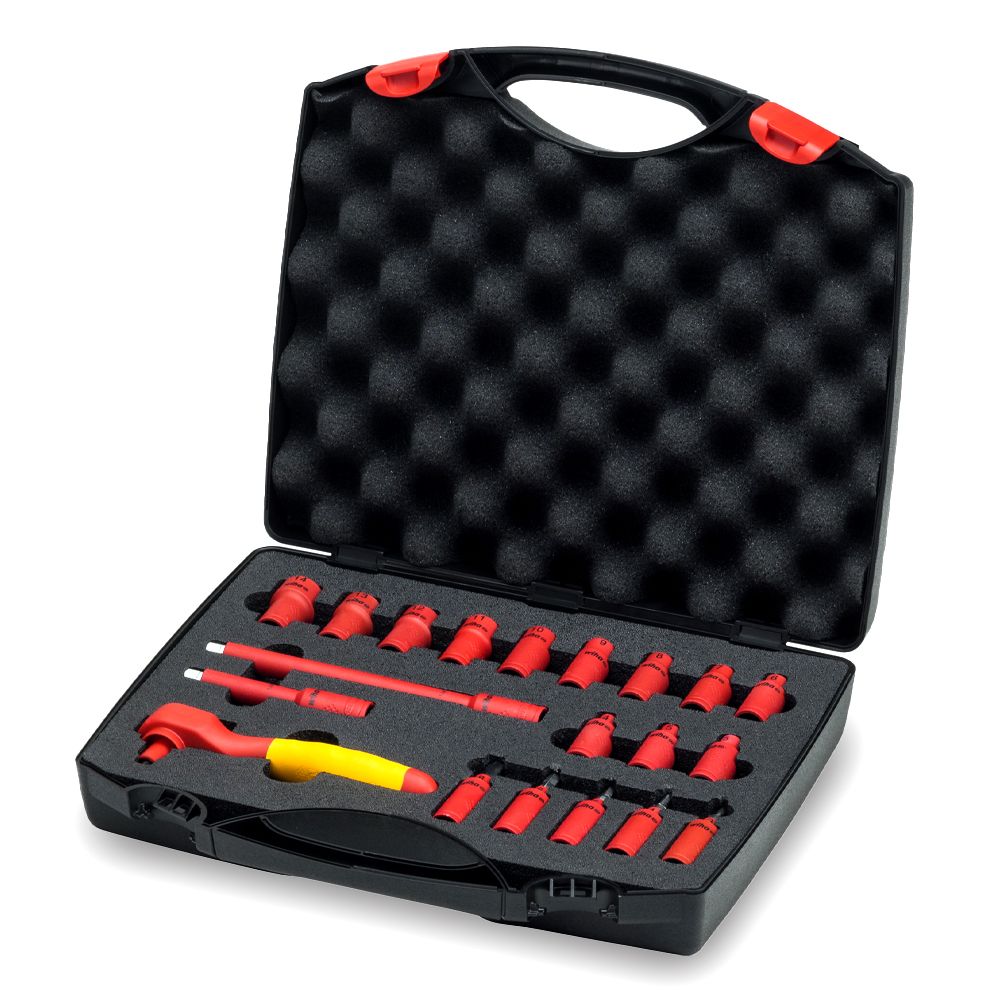 Wiha 43025 21pce 1/4" Drive 4mm-41mm Insulated Ratchet Wrench Set