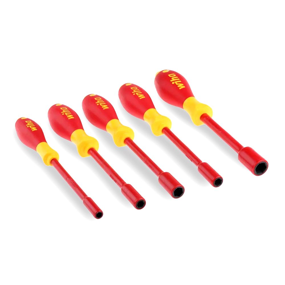 Wiha 29466 5pce Hexagon Nut Driver SoftFinish® Electric Screwdriver Nut ...