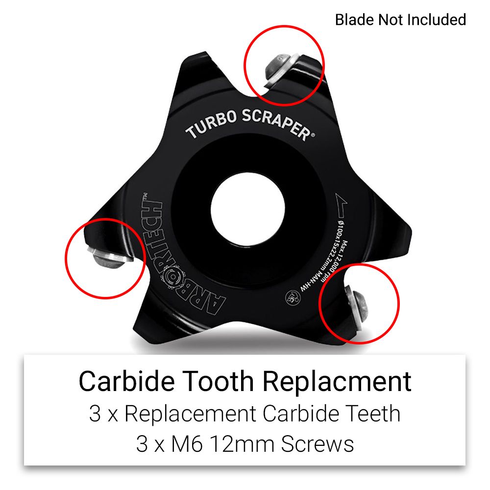Arbortech IND.FG.TOOTH600 TURBO Scraper Replacement Carbide Teeth