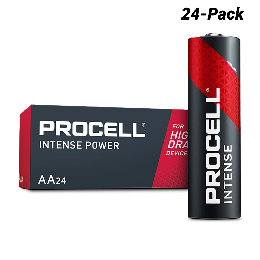 Procell PX1500-24PK 24-Pack AA 1.5V Alkaline Industrial Intense Power ...