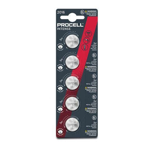 Procell CR2016-BP5(PX) 5-Pack 2016 3V Intense Lithium Coin