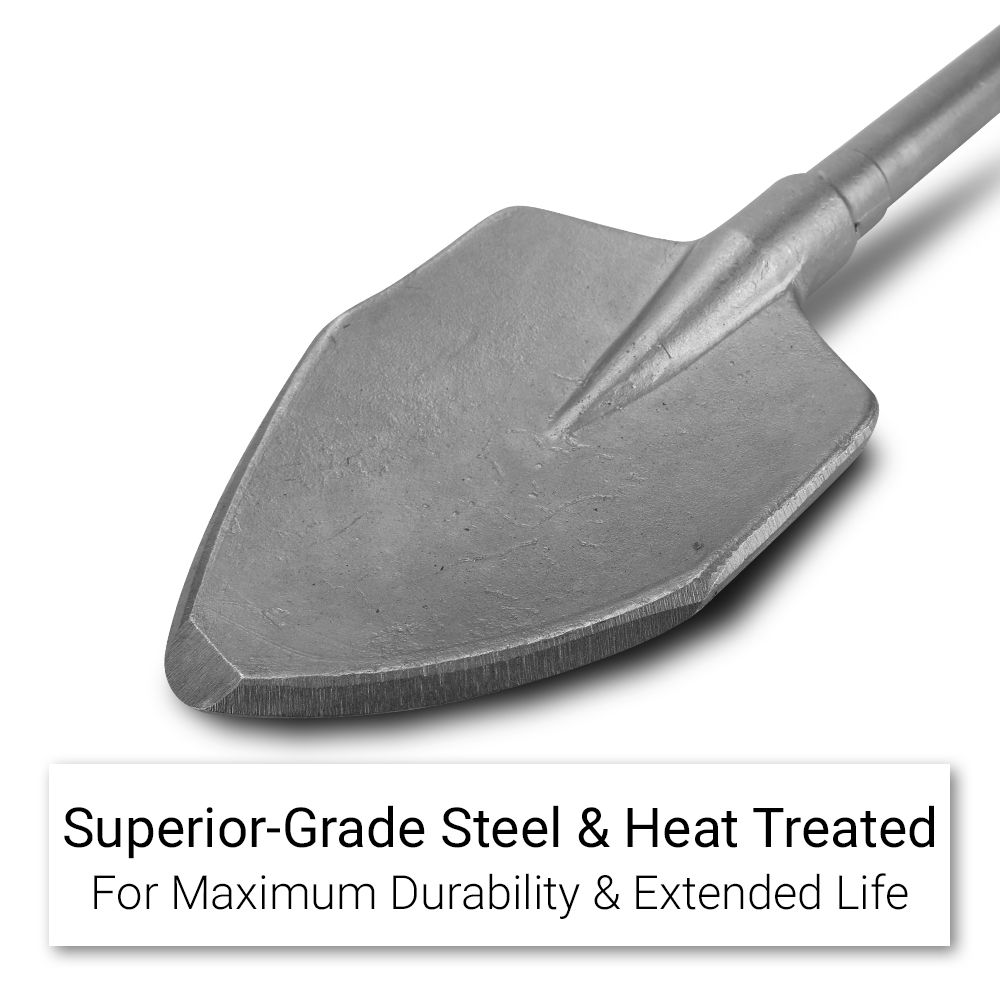 Techsmart T560HSC 560mm x 135mm 30mm Hex Shank Pointed Spade Chisel