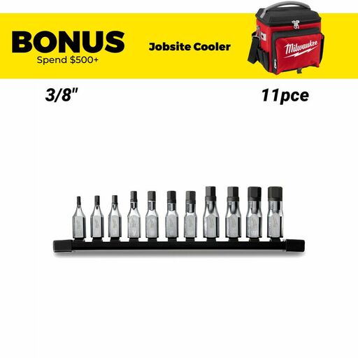 Milwaukee 48229543 11pce 3/8” Drive Metric Hex Bit Socket Set