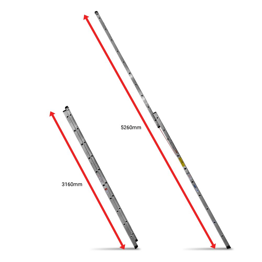 Climbrite CLA20 3-In-1 20 Step 3.16m-5.26m Aluminium Extension Ladder