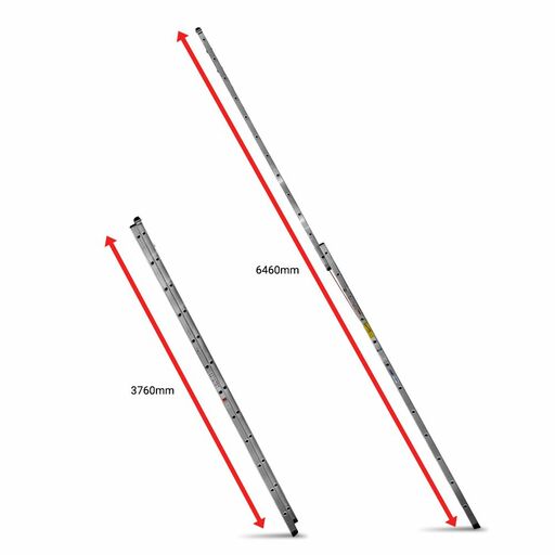 Climbrite CLA24 3-In-1 24 Step 3.76m-6.46m Aluminium Extension Ladder