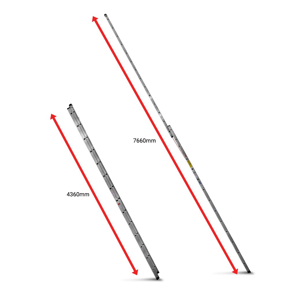 Climbrite CLA28 3-In-1 28 Step 4.36m-7.66m Aluminium Extension Ladder