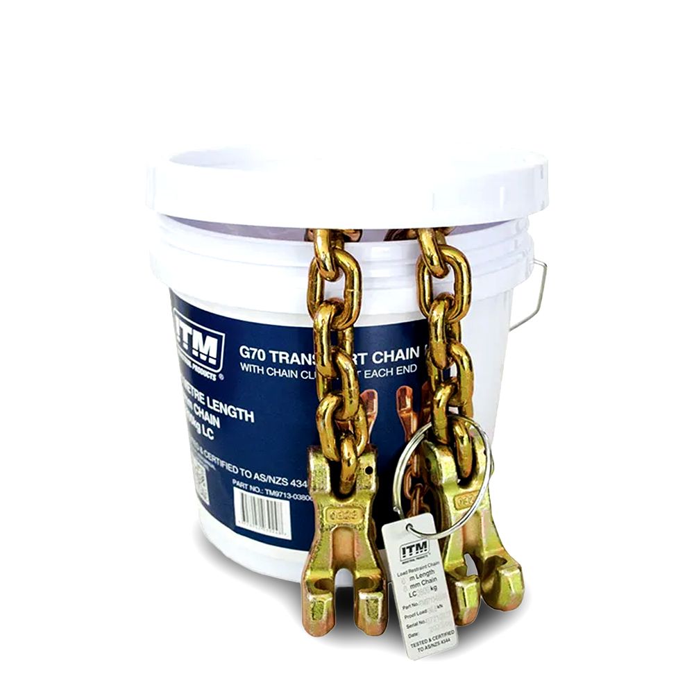 ITM TM9713-06009 10mm 6 Tonne 9m G70 Transport Chain With Claw Hooks At ...